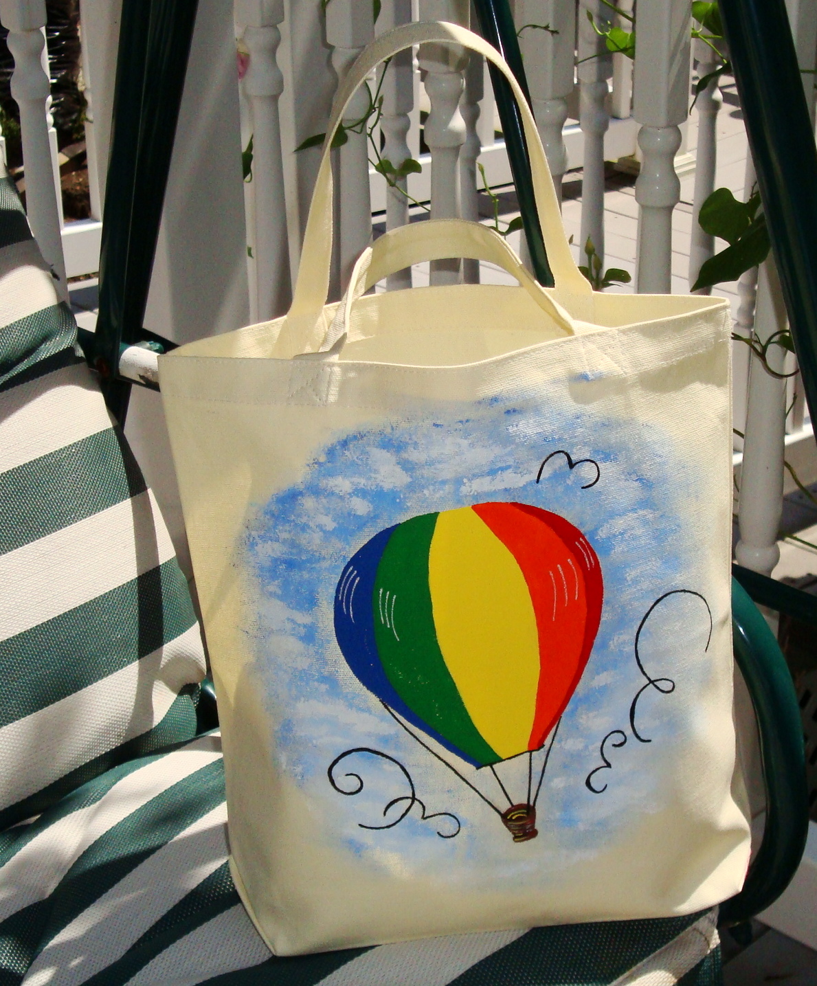 Colorful Air Balloon Tote Bag on Luulla